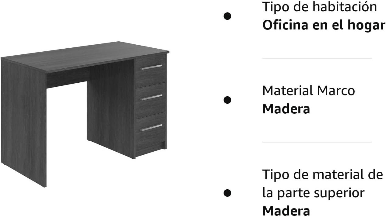 Escritorio Oficina con 3 cajones, - Escritorios VIP